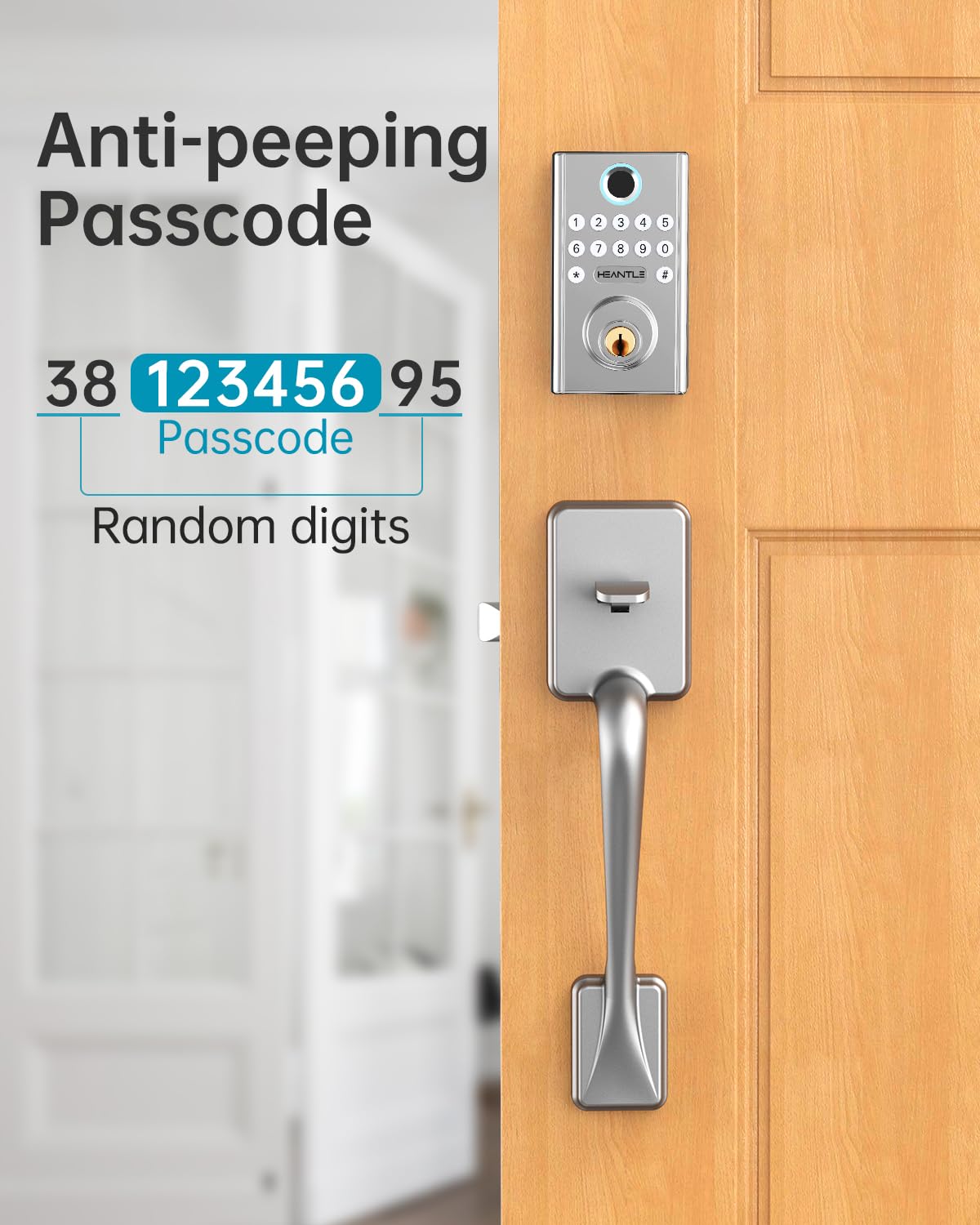 Mua Fingerprint Front Door Lock Set - HEANTLE Keyless Entry Door Lock ...