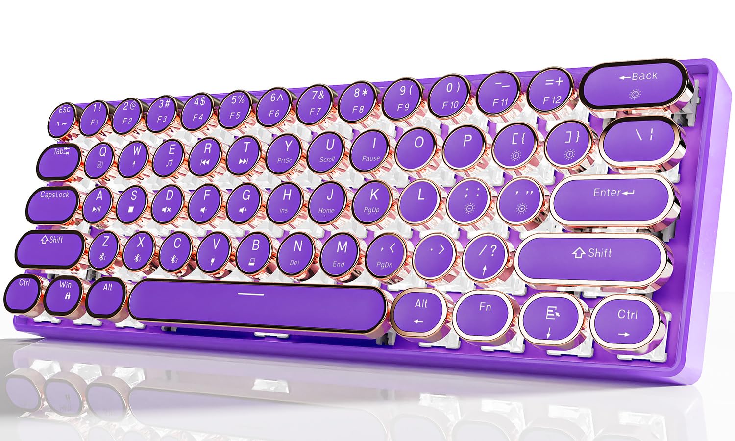 SEUNKWANG EWEADN G61 Wireless Mechanical Typewriter Keyboard, 60% Mini ...