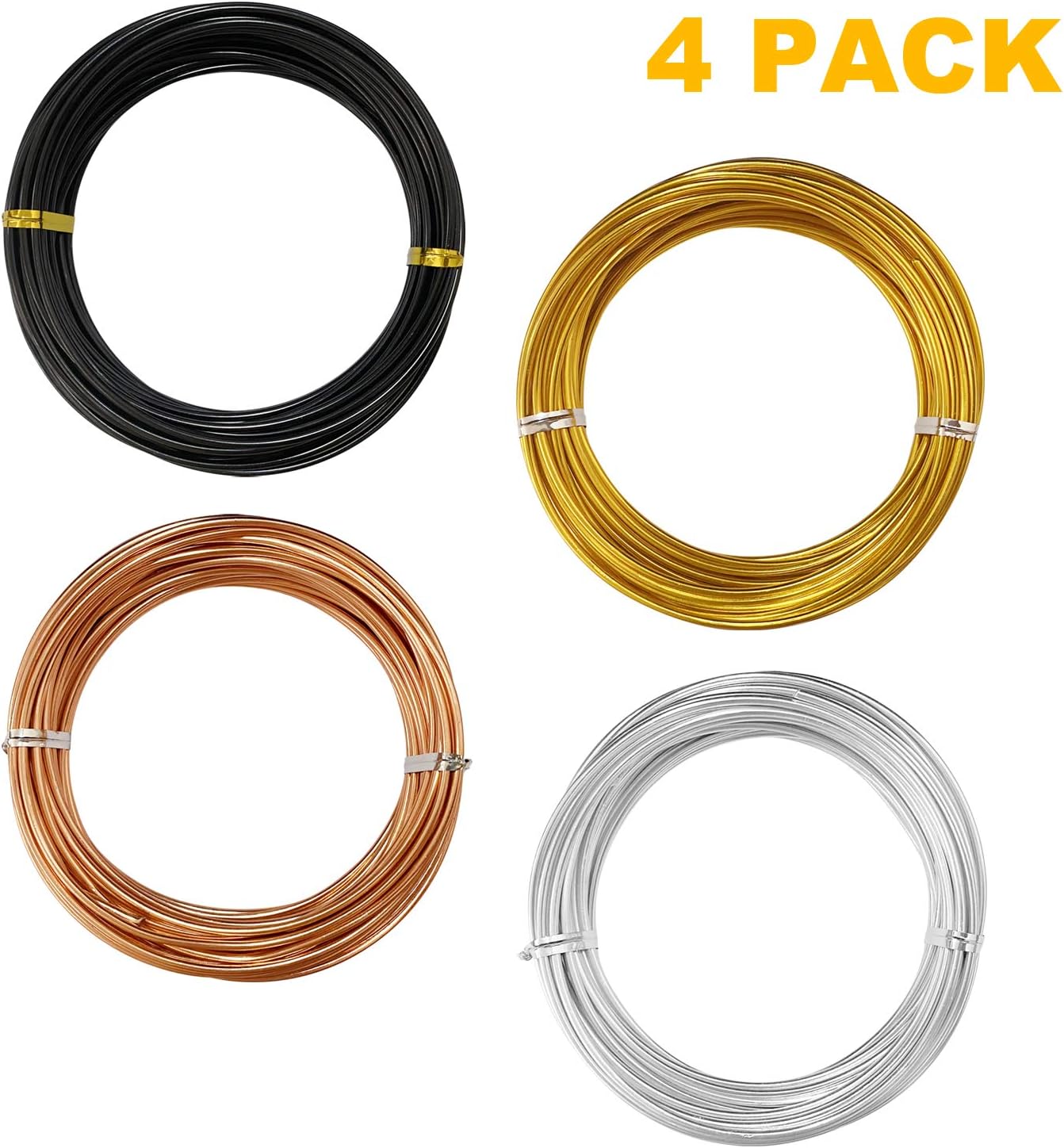 Amazon.com: 12 Gauge(2mm) Aluminum Craft Wire, Colored Wire for Jewelry ...