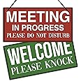 Amazon.com : Putuo Decor Meeting in Progress Door Sign, Do Not Disturb ...