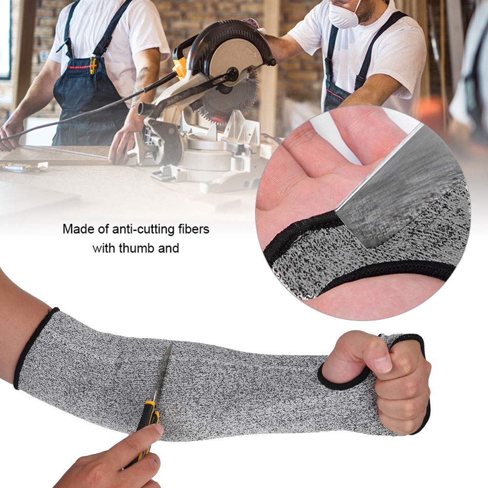 2PCS Arm Protective Sleeves,Cut Resistant Sleeves with Thumb Hole Heat ...