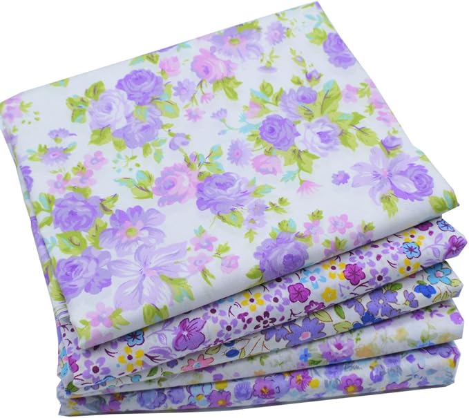iNee Purple Fat Quarters Quilting Fabric Bundles for Quilting Sewing ...