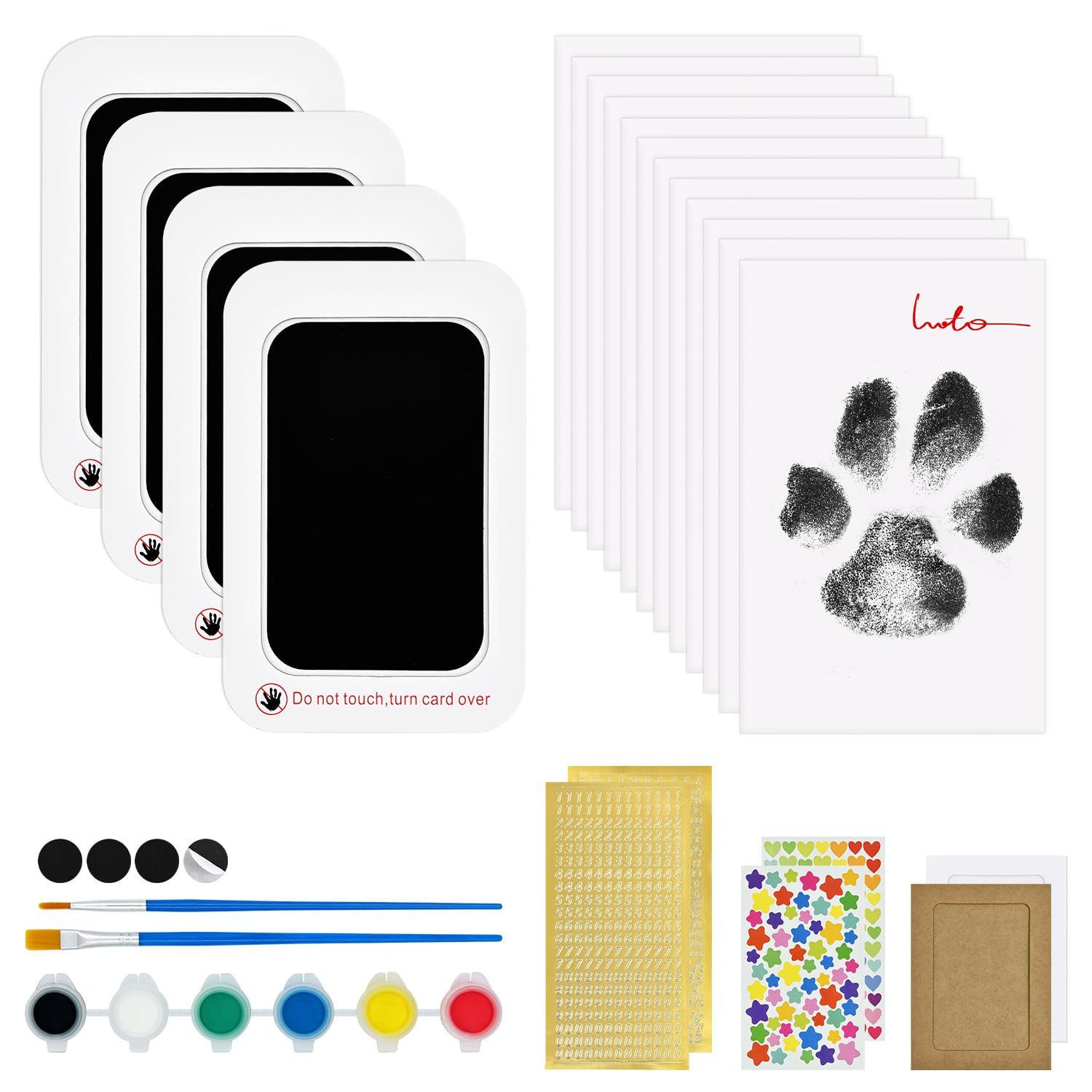 Inkless Dog Paw Print Kit - Clean Touch Paw Print Kit for Dogs Cats ...