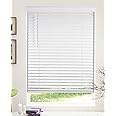 Calyx Interiors Snow White Cordless 2-inch Faux Wood Blind with Royal ...