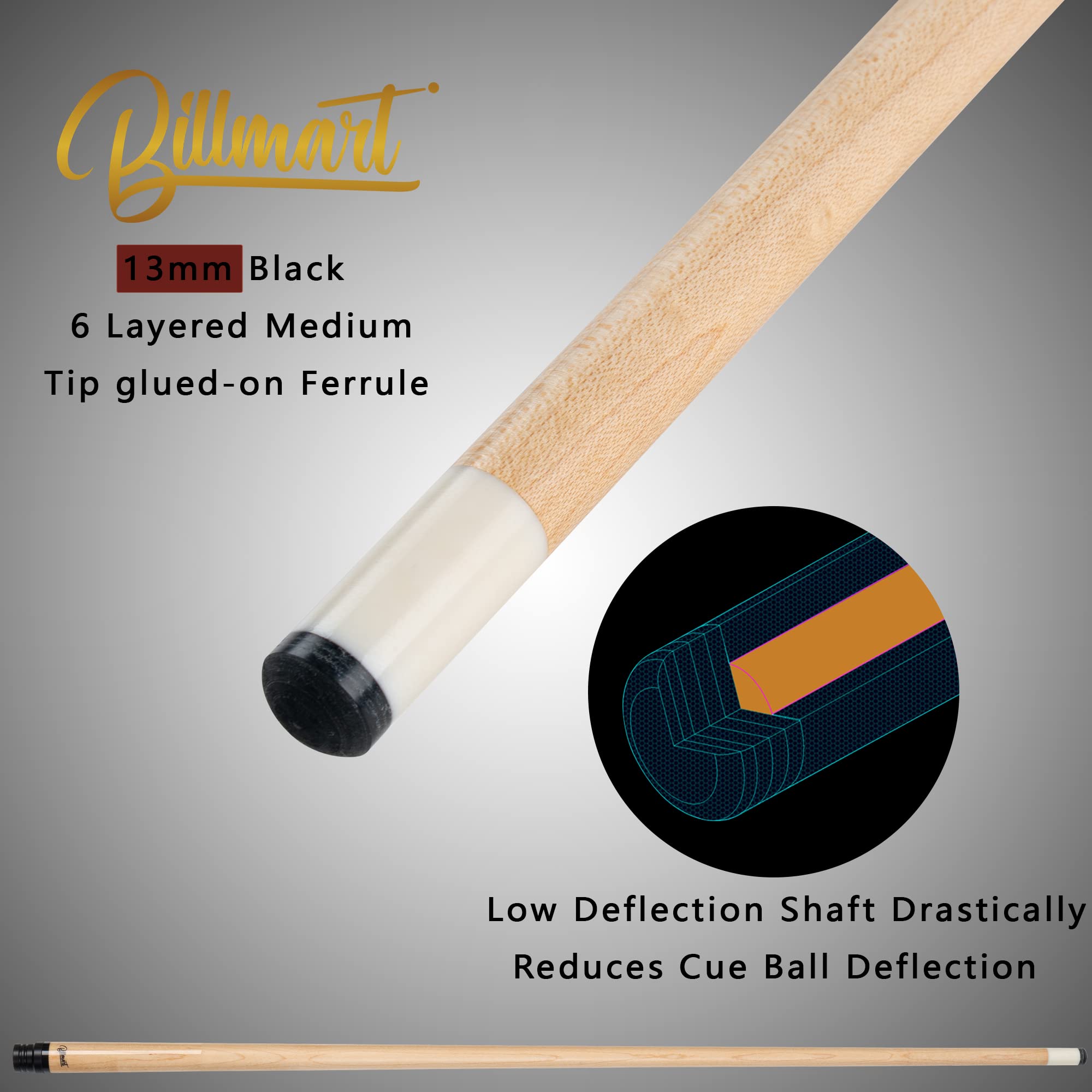 Mua Billmart Pool Cue Stick, Low Deflection Shaft Billiard Cue Sticks ...