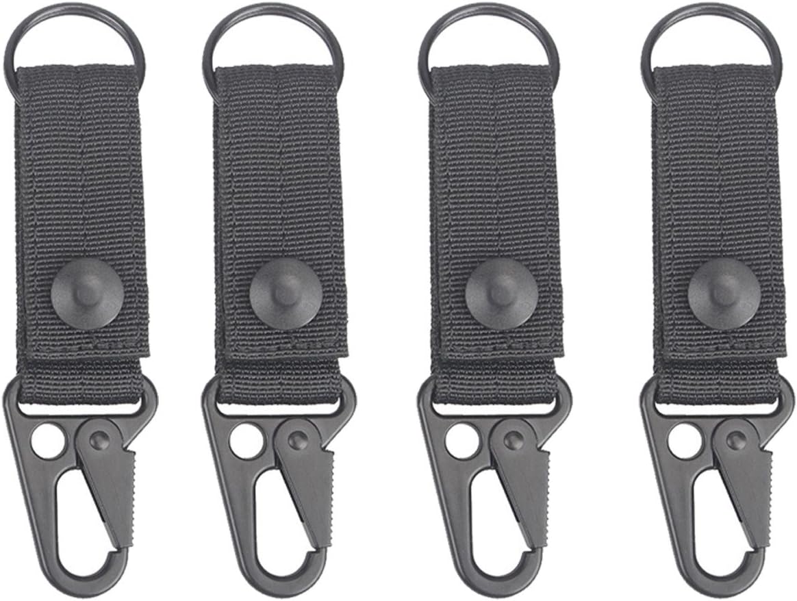 XTACER Tactical Molle Key Ring Gear Keeper Keychain Snap Secure (Black ...