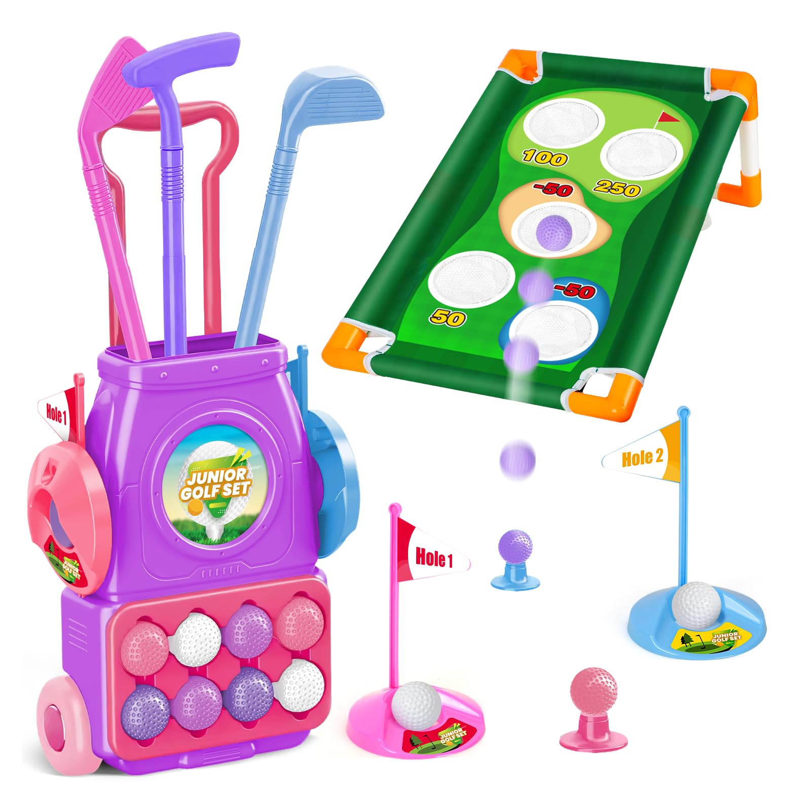 TOY Life Kids Golf Clubs Set with Golf Toss Game Toddler Baby Girl Golf ...