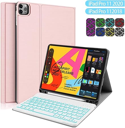2020 New iPad Pro 11 inch Case with Keyboard, 7 Colors: Amazon.co.uk ...