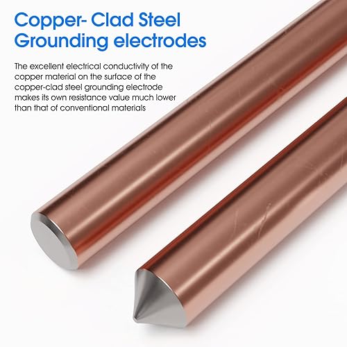 Size Chart 4FT Grounding Rod With Warning Tags, Portable Electrical ...