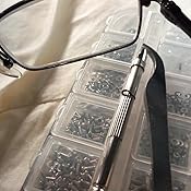 Amazon.com: Eyeglasses Repair Kit, 1100Pcs Tiny Screws and 5 Pairs Nose ...