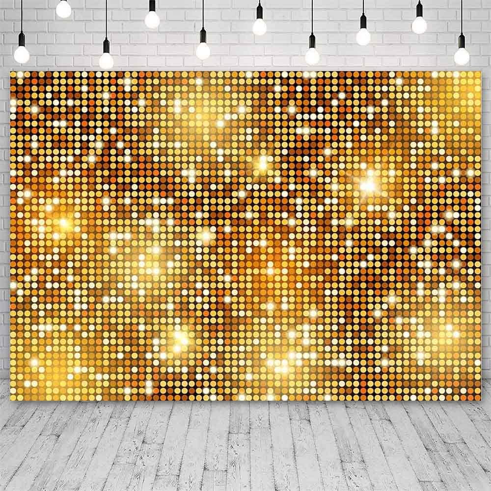 SENDY 7x5ft Gold Glitter Backdrop Disco Party Decorations Glitter ...