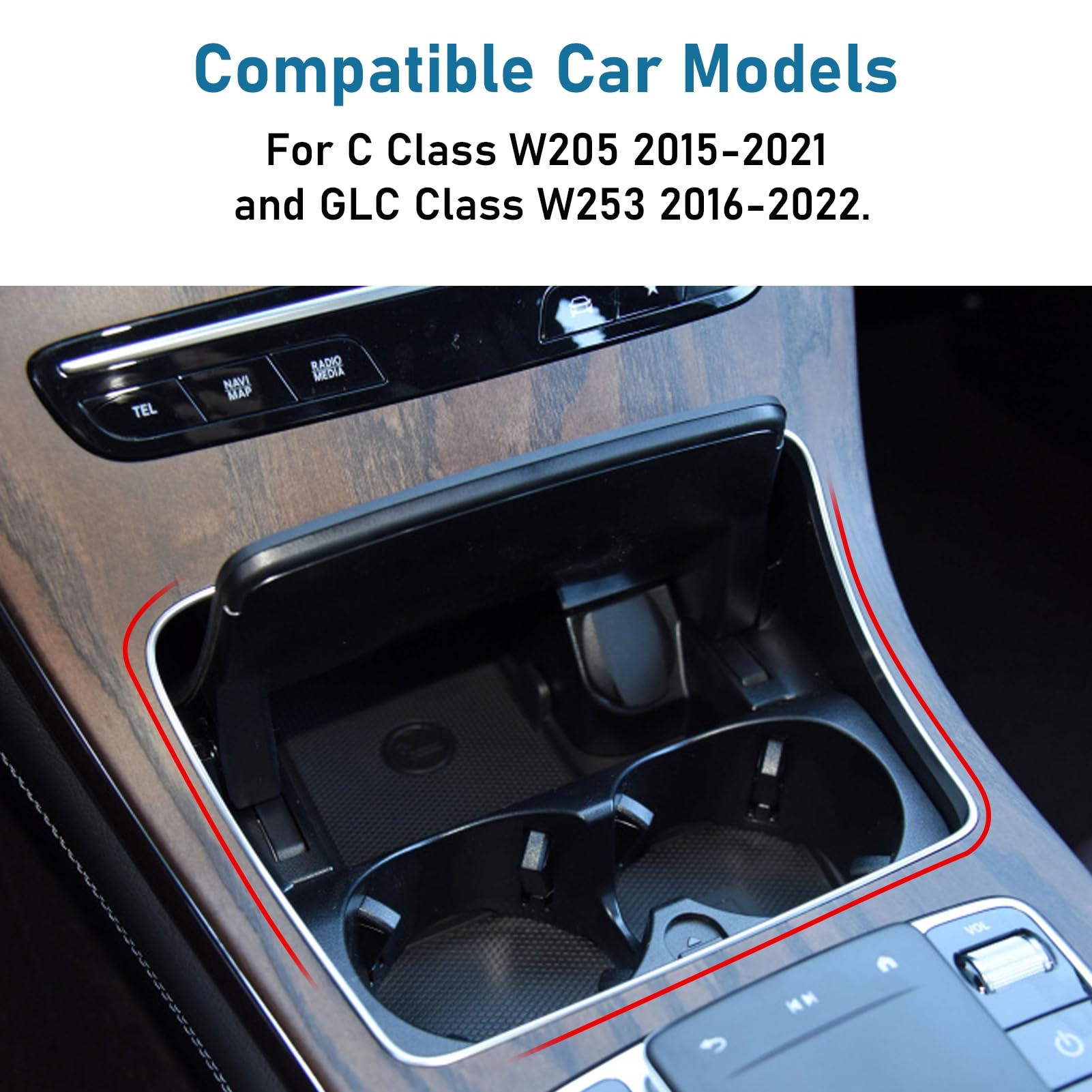 Mua TTCR-II Compatible With Mercedes Benz Center Cup Holder Trim, For C ...