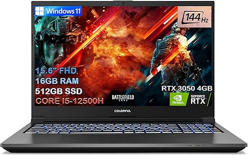 COLORFUL X15 Gaming Laptop 15.6" FHD 144Hz Display, Intel Core i5 ...