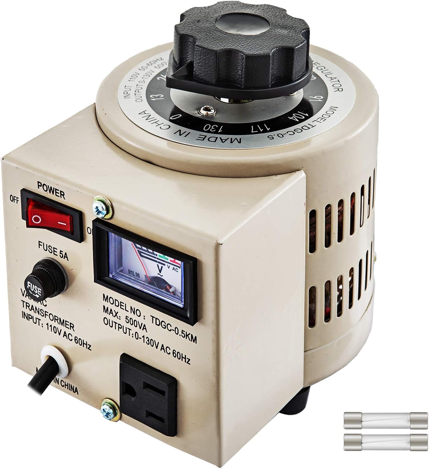 Amazon.com: Mophorn 110V AC 60Hz Variable Transformer 500VA Power Supply Voltage Transformer ...