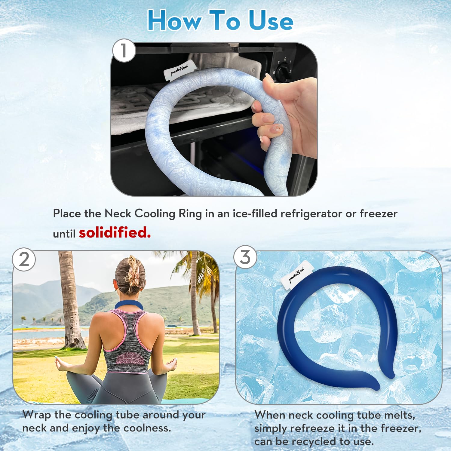 Mua Neck Cooling Tube, Reusable Ice Neck Cooler Wearable Body Cooling ...