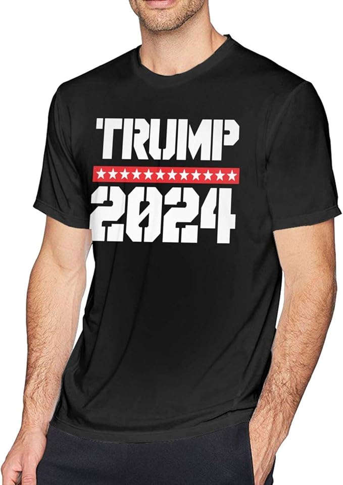 Amazon.com: Election 2024 Donald Trump Men's Short Sleeve T-Shirt ...