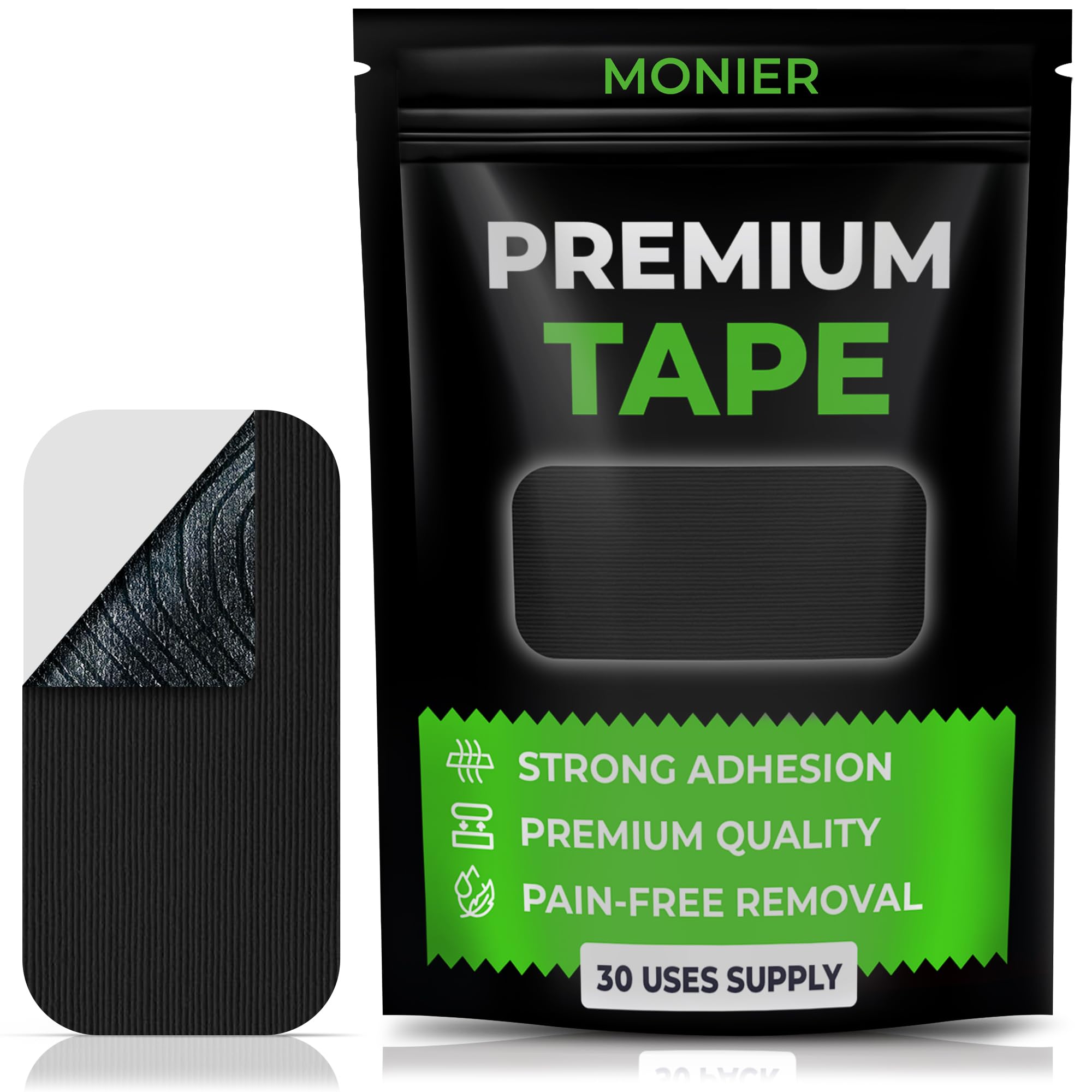 MONIER Premium Tape (30 Pack) - Pain Free Removal, Hypoallergenic ...