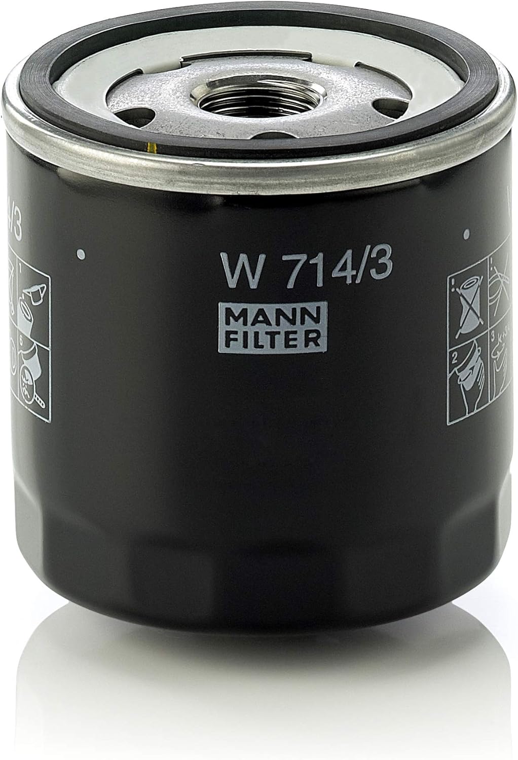 Original MANN-FILTER Oil filter W 714/3 – For Passenger Cars – BigaMart