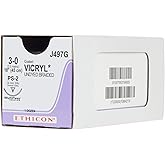 Amazon.com: Ethicon Coated VICRYL (Polyglactin 910) Suture, J493G ...