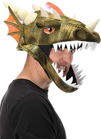 Amazon.com: Dragon Jawesome Costume Hat Mask for Adults and Kids ...