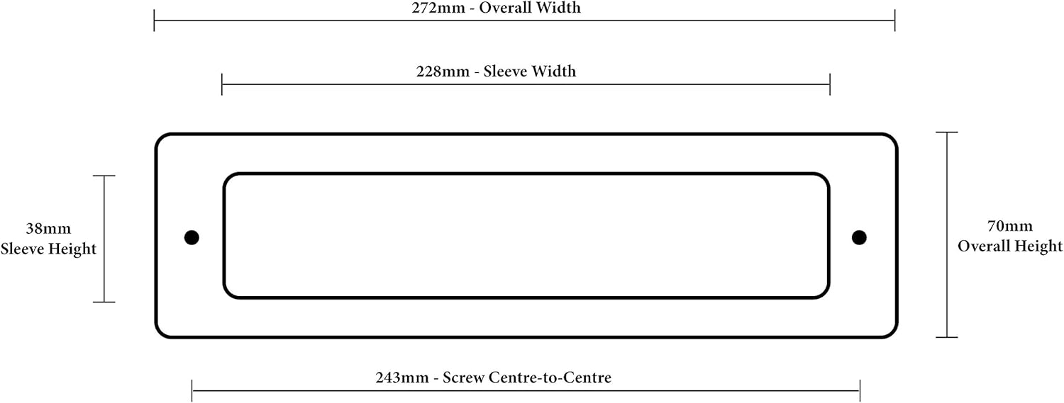 Welseal 10″ Inch UPVC Door Letterbox, Letterplate Polished Gold Letter ...