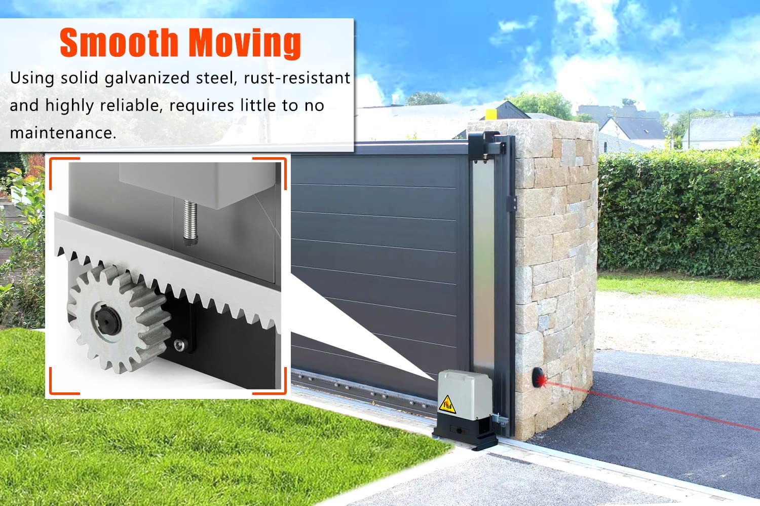 Mua Blütezeit 2700lb Rack Drive Sliding Gate Opener, 550W Automatic ...