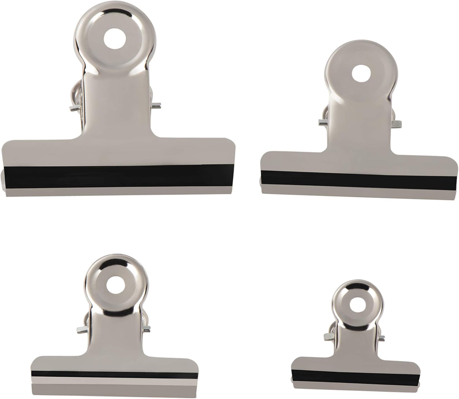 Bulldog Clips 50 Pack 4 Assorted Sizes Hinge Clips Stainless Steel bulldog-clips-50-pack-4-assorted-sizes-hinge-clips-stainless-steel
