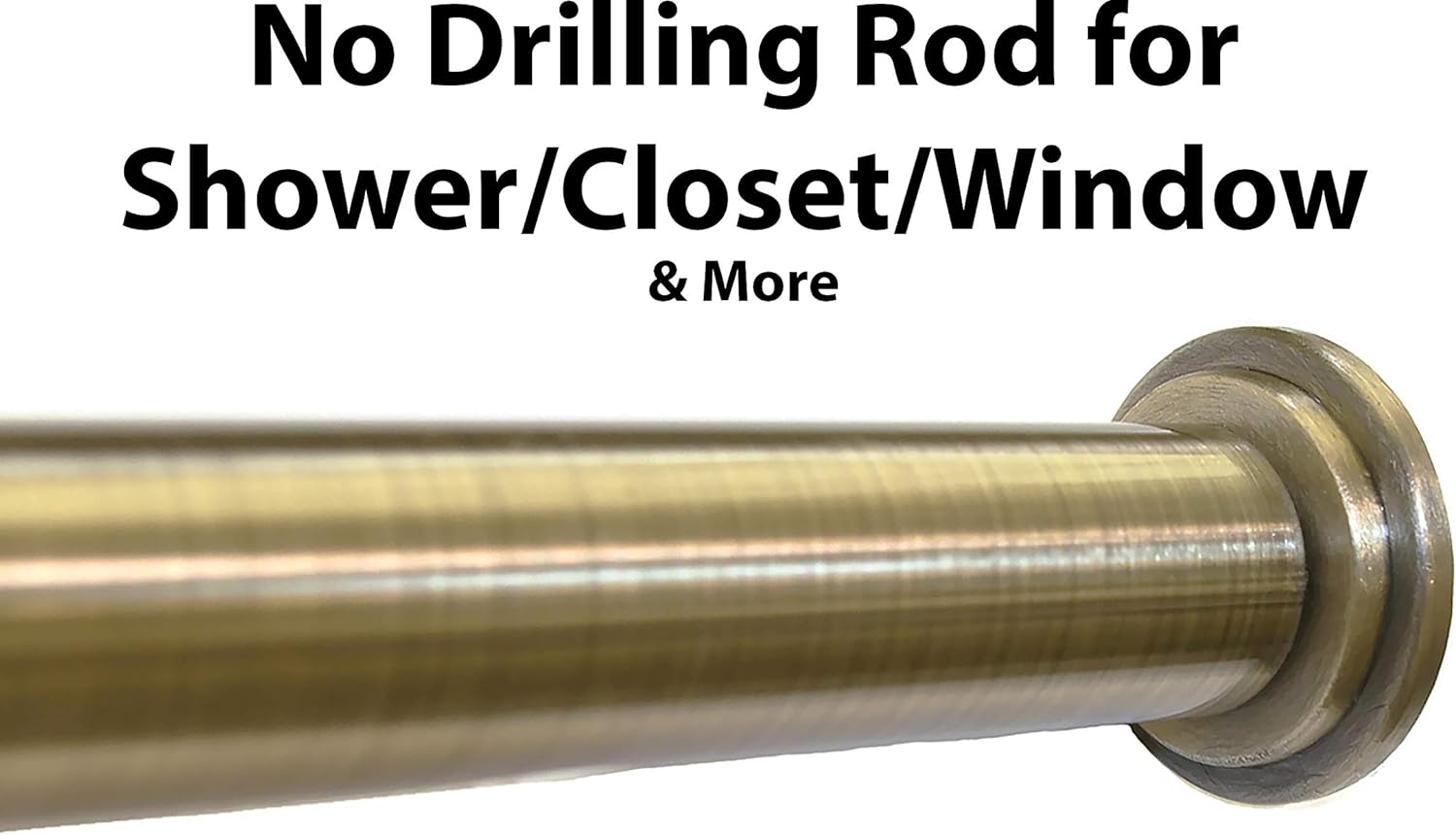 Amazon.com: Urbanest 1" No Drilling Shower Closet Window Metal Premium ...