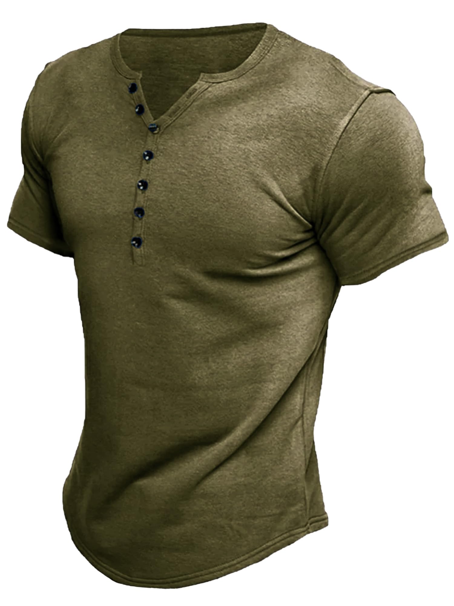 Comdecevis Men's Henley Shirts Fresh Clean Tees Gym Shirts Men Vintage ...