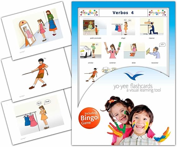 Amazon.com: Verbs Flashcards in Spanish Language - Flash Cards with ...
