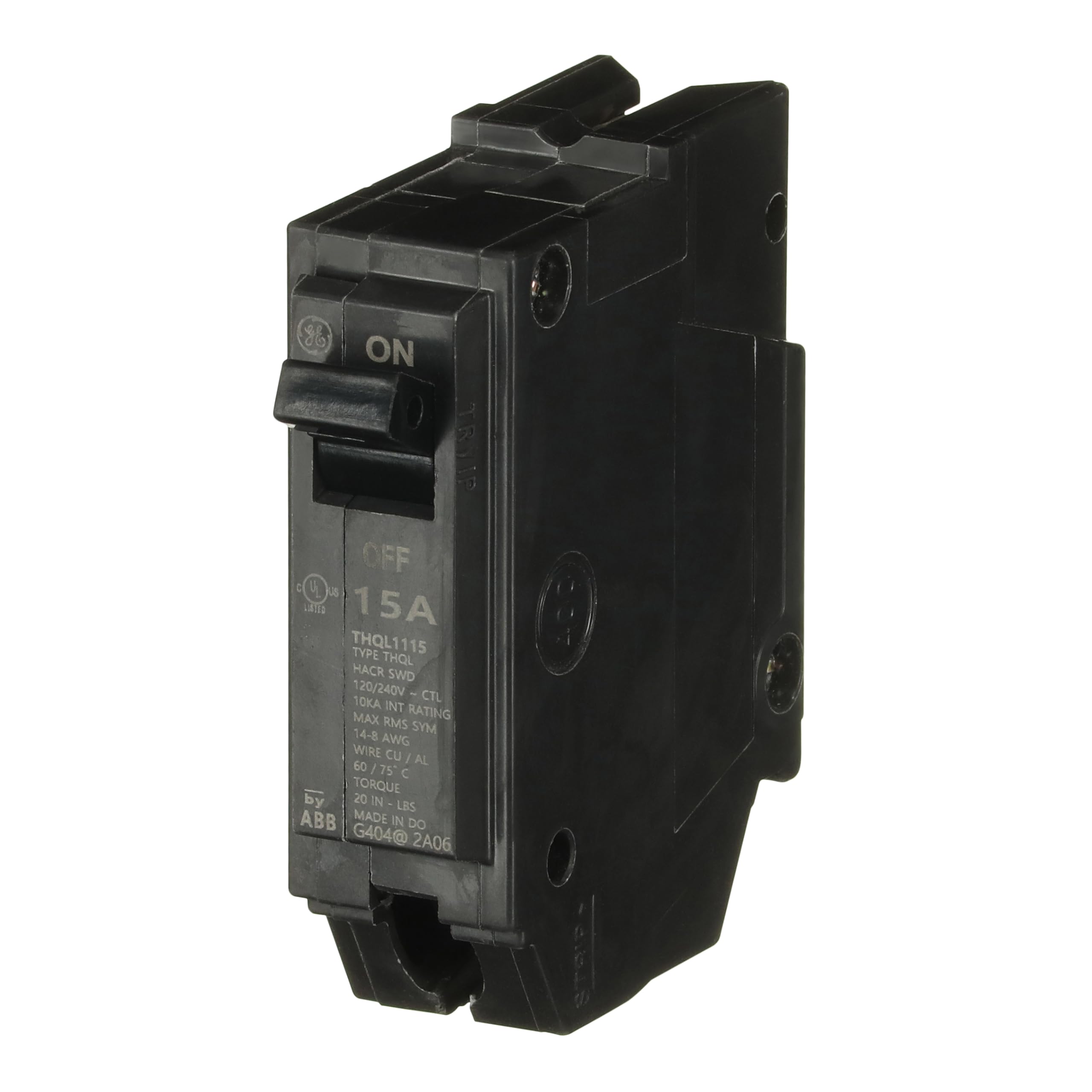 ABB THQL1115 15A SP Circuit Breaker • Plug in Circuit Breaker 15A 1P ...