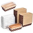 Amazon.com: OMISTAR 50 Pcs Paper Loaf Pans, Disposable Paper Baking ...