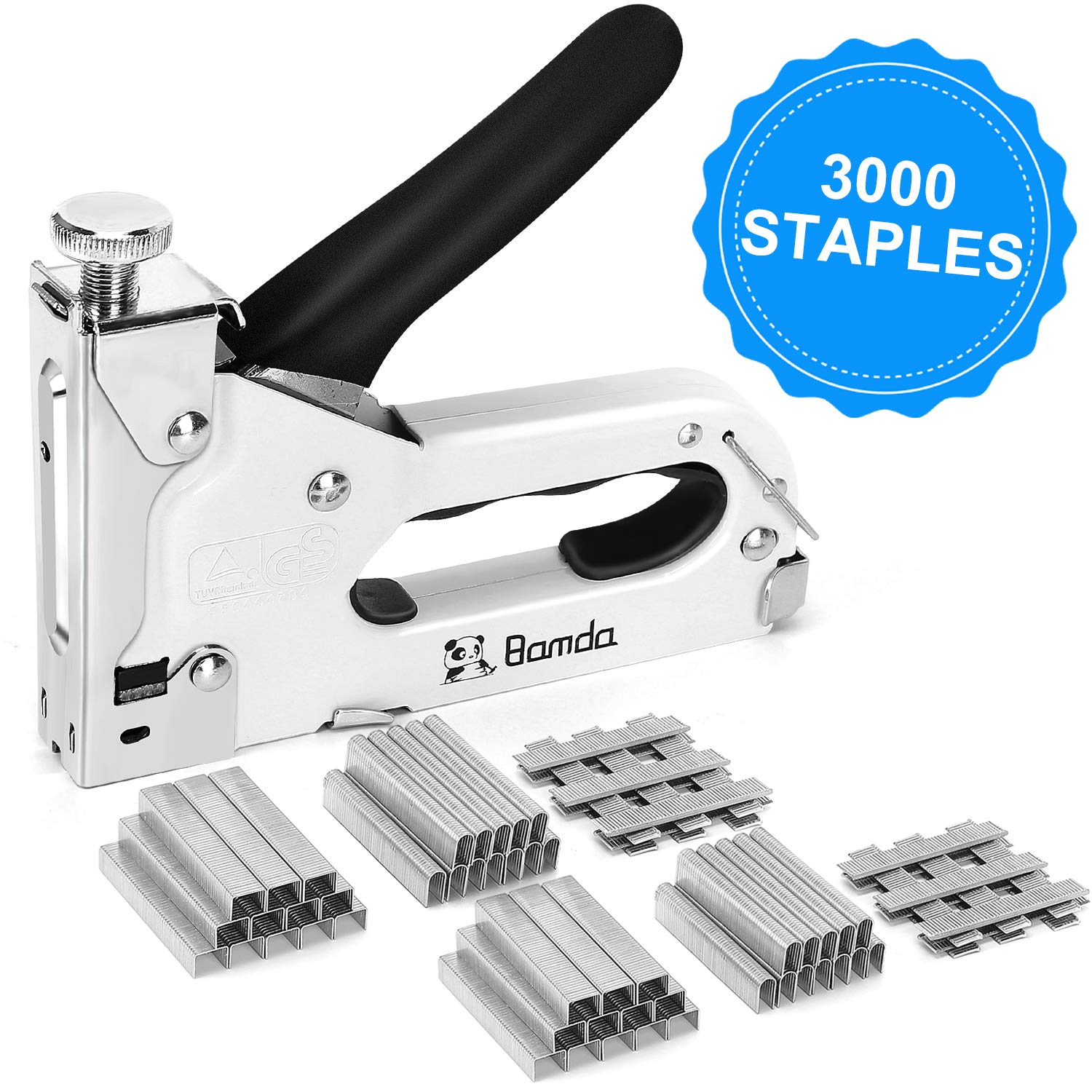 Handtacker Set | Bamda 3-in-1 Einstellbarer Schusskraft Tackerpistole ...