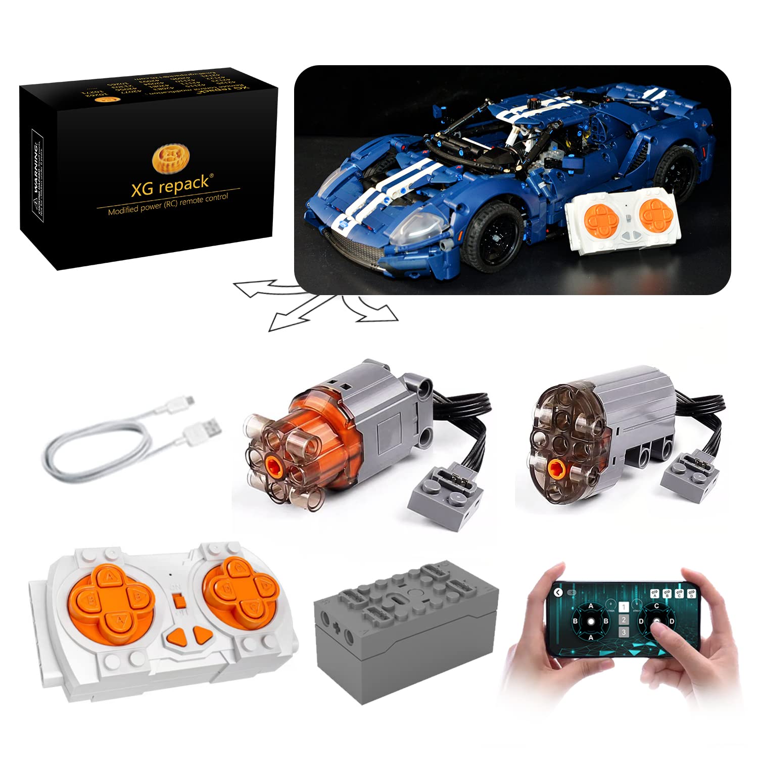 Mua XGREPACK Remote Control Motor Engine Kit for Lego Ford GT 42154 Car ...