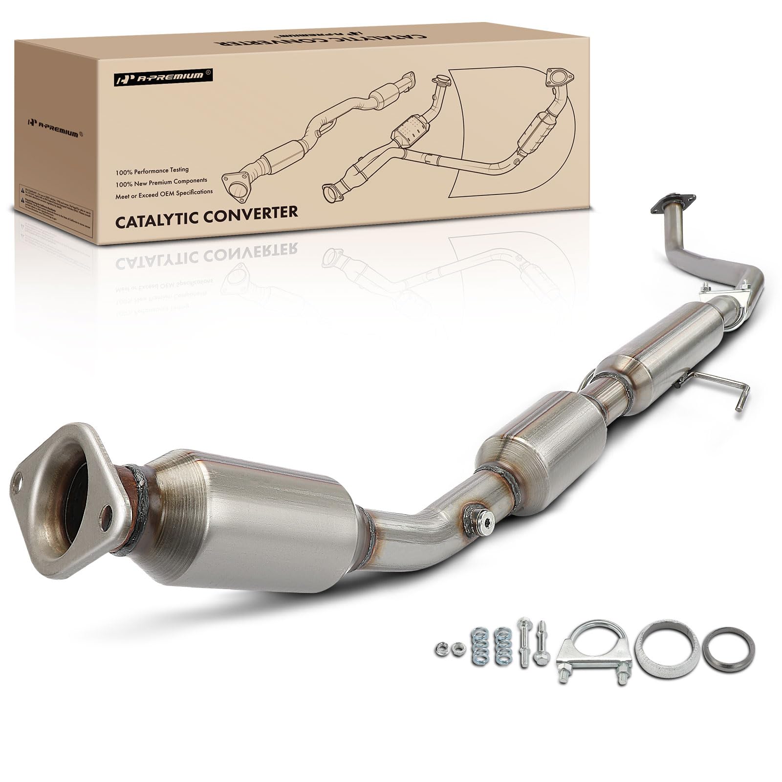 A-Premium Front Catalytic Converter Kit Direct-Fit Compatible with ...