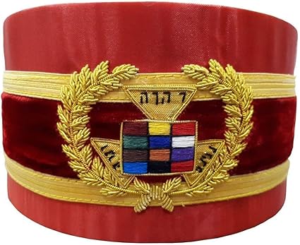 Royal Arch Grand Past High Priest PHP Bullion Hand Embroidered Red Cap ...