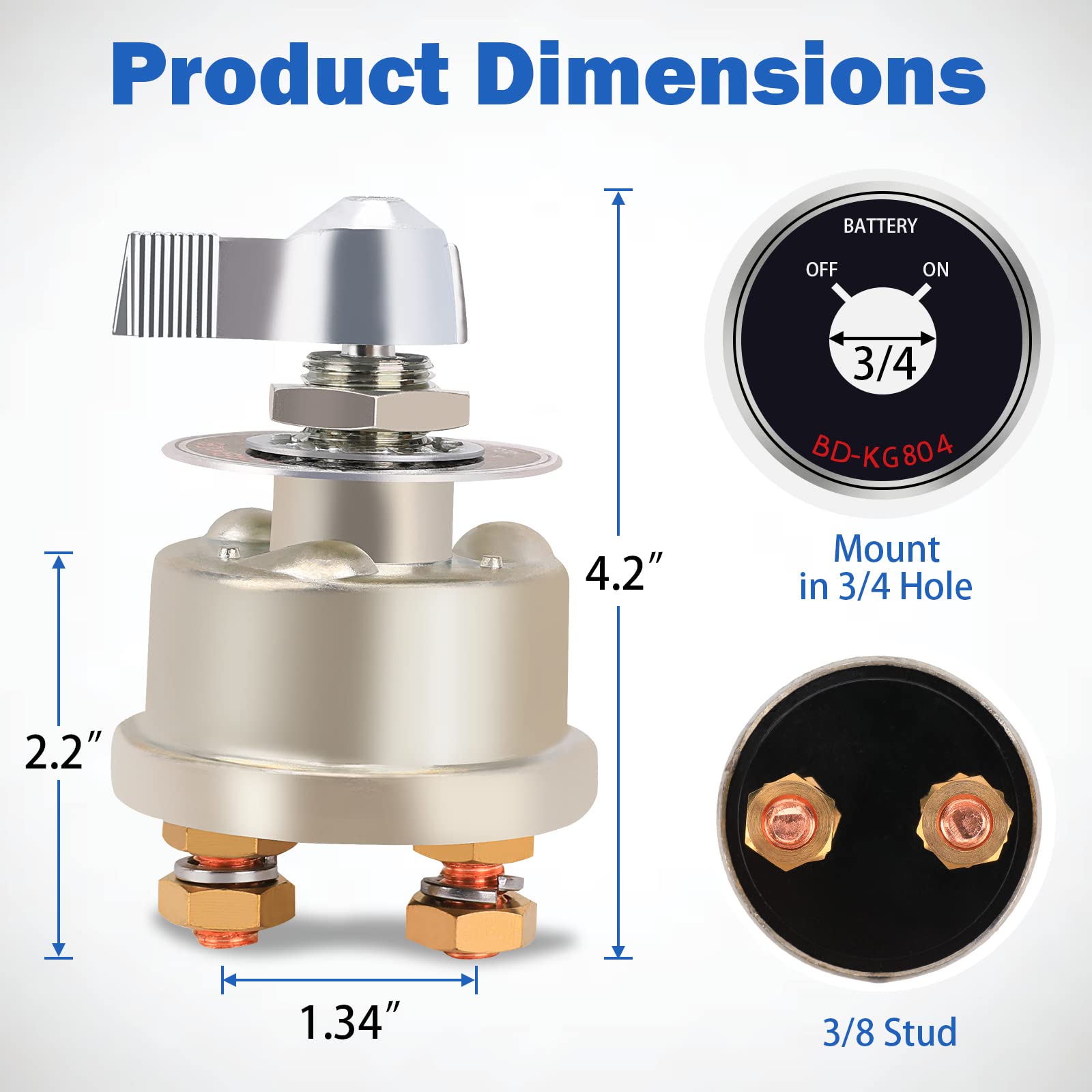 Mua 300A High Current Master Battery Disconnect Switch, 12-48V Power ...