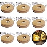 Amazon.com: Voaesdk 2Pcs Wood LED Lights Display Bases 3.94 Inch Wooden ...