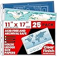 Amazon.com : 11 x 17 Sheet Protectors, Landscape View, 25 Pack, Side ...