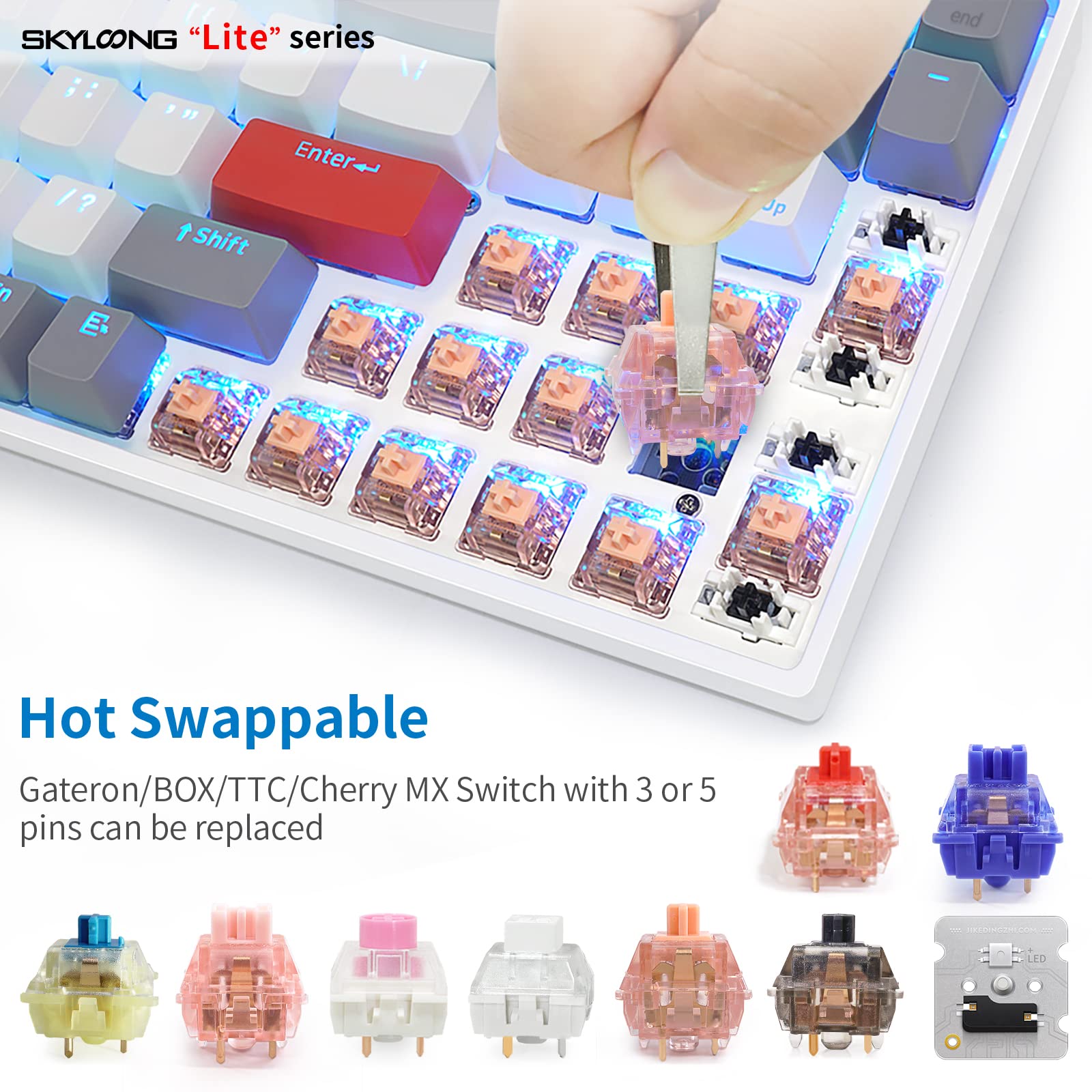 Mua SKYLOONG SK96 Full Size Gaming Keyboard, Hot Swappable USB Wired ...