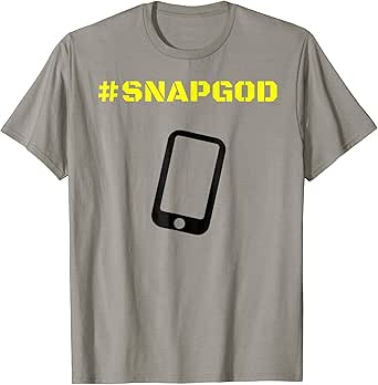 Amazon.com: SnapGod funny Snap Social Media Selfie T-shirt: Clothing