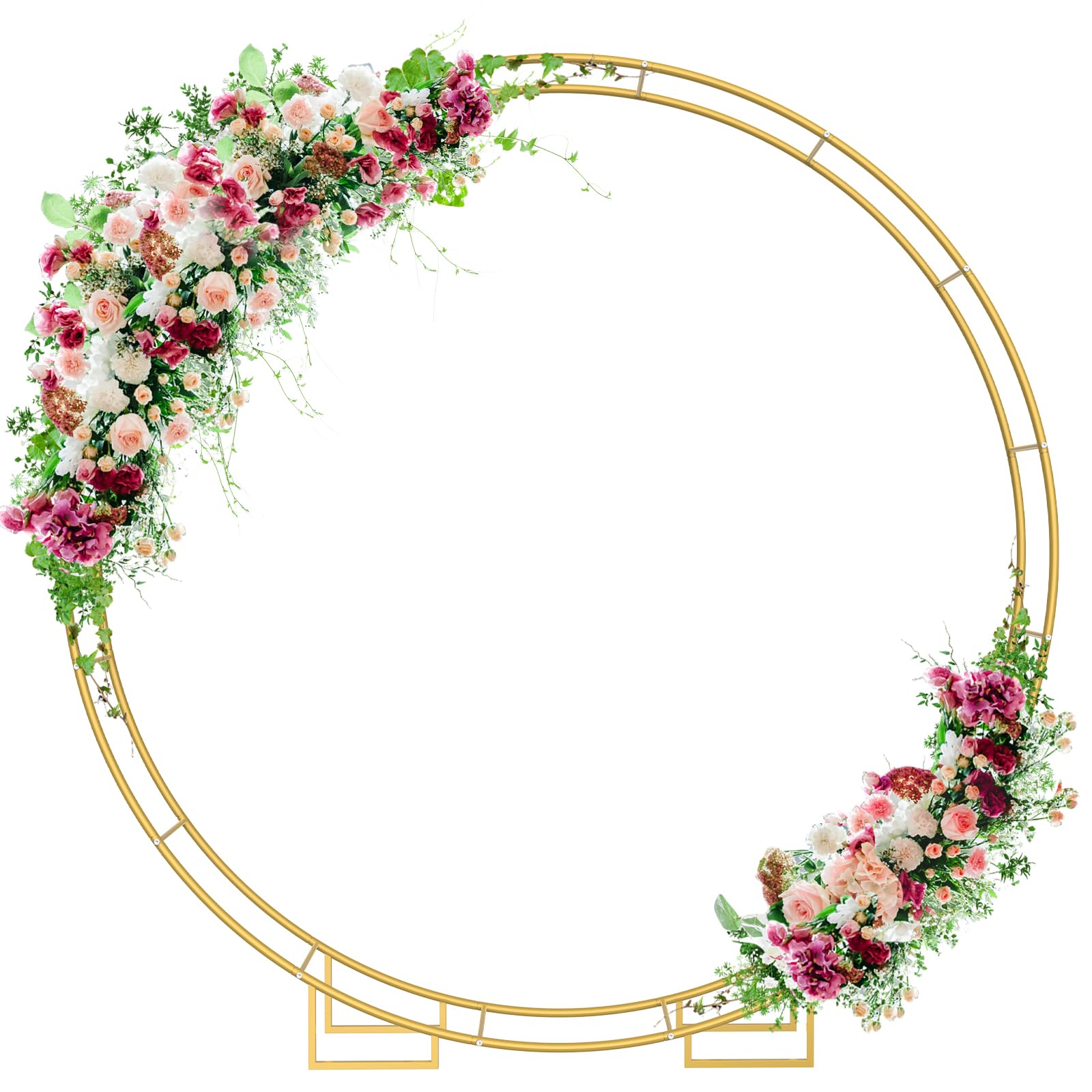 Round Backdrop Stand, 6.5FT Wedding Arch, Heavy Duty Balloon Arch Stand ...