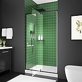 38-42" W x 71" H Piovt Swing Glass Shower Door,Pivot Frame Sliding Shower Door with 1/4"(6mm ...