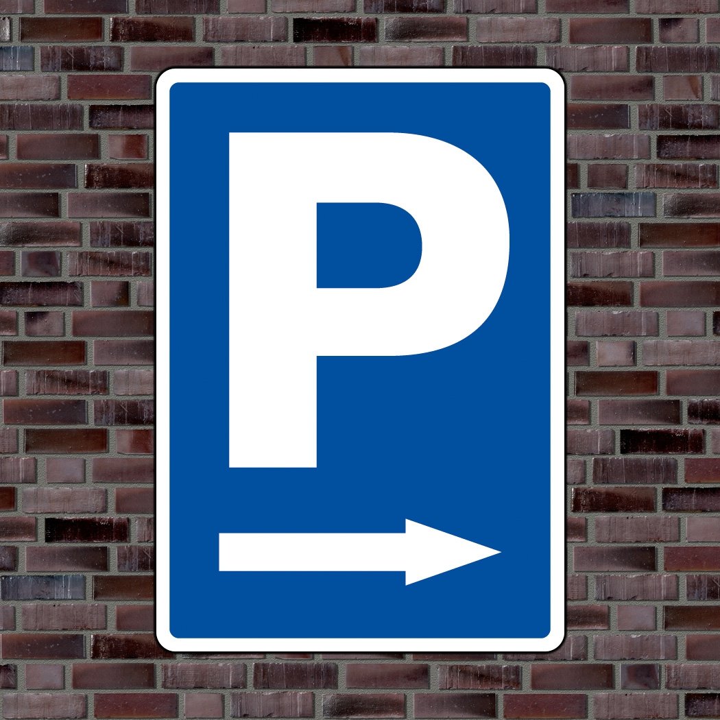 Parkplatzschild Symbol «Pfeil rechts» - Hochwertiges Alu ...