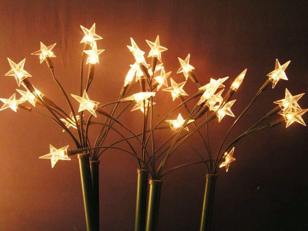 FHS LED Sternenstäbe mit 30 Dioden warmweiß/Stababstand 2m / Länge 8m ...