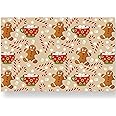 Amazon.com: JarThenaAMCS 50 Sheets Christmas Paper Placemat Gingerbread ...