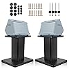 Pair of 12" Tall Heavy Duty Desktop Bookshelf Speaker Stands for ...