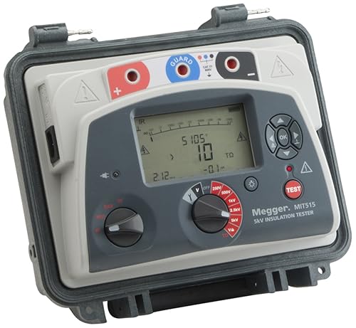 Megger MIT515-US Insulation Tester, 10 Teraohms Resistance, 5kV Multi ...