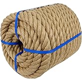 Amazon.com: 2 Inch Natural Jute Rope, 50 Feet Thick Hemp Rope, 4 ...