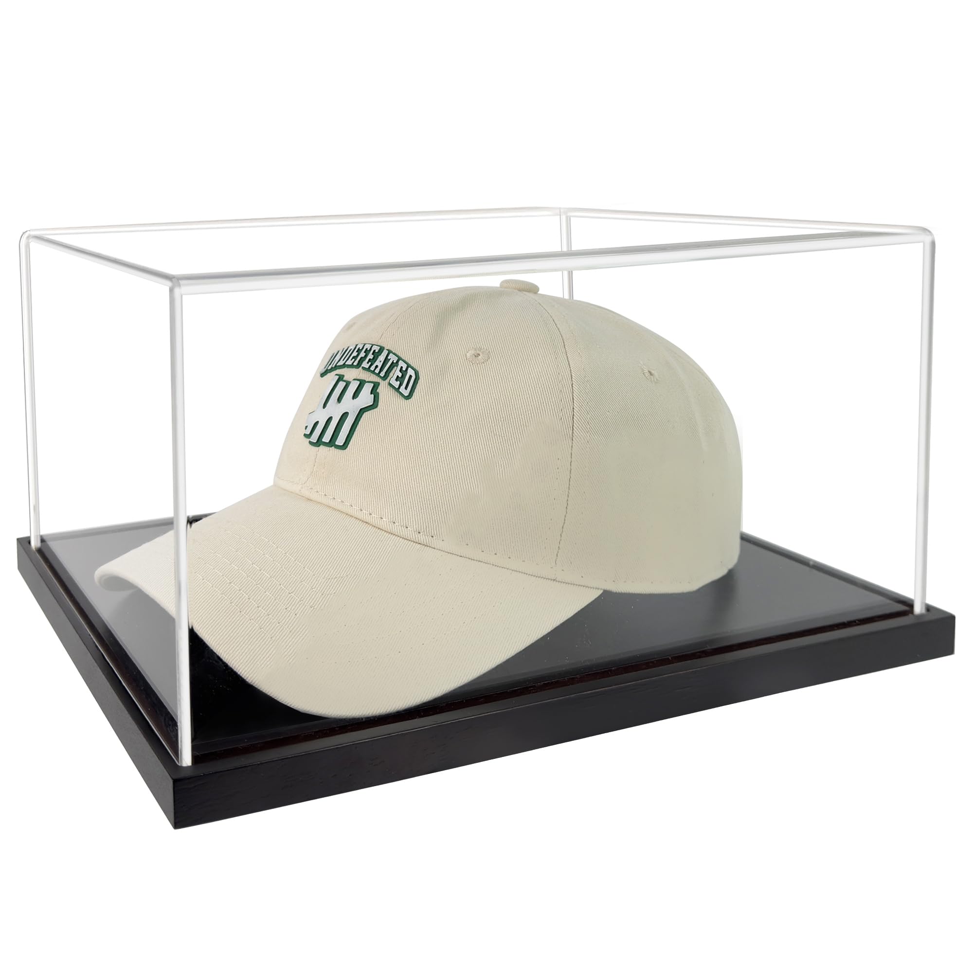 Hat Display Case,Clear Acrylic Baseball Cap Display Showcase with Solid ...